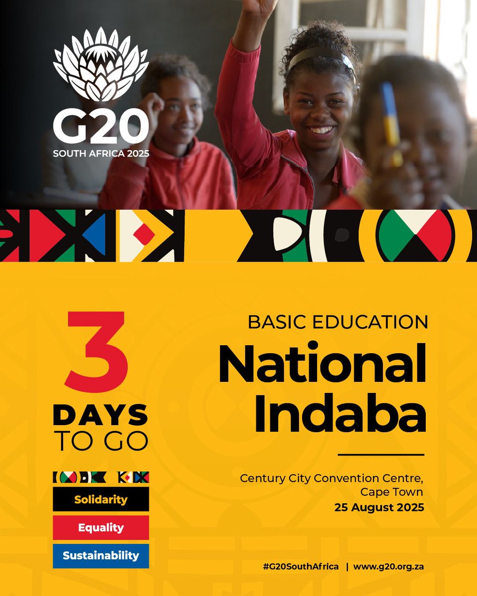 South Africa to Host G20 National Education Indaba in Cape Town